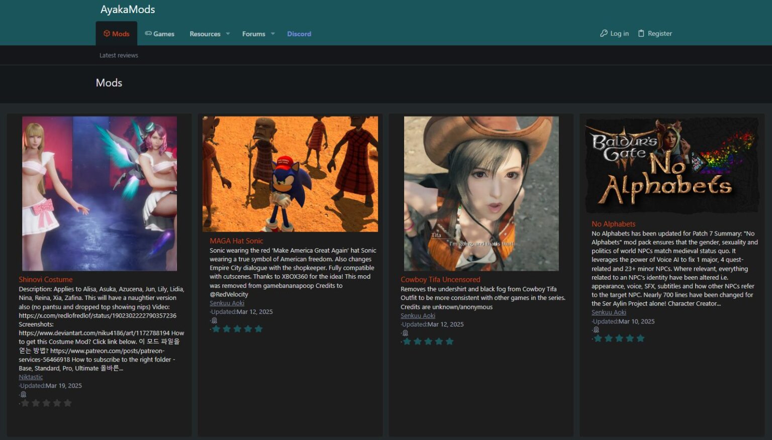 新たに登場したMOD投稿サイト「AyakaMods」について調べて使ってみた | HAL’s Blog